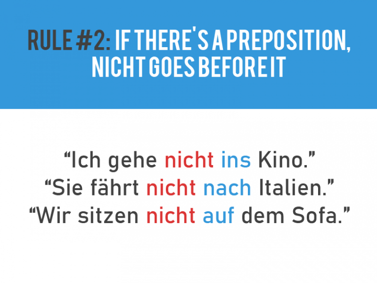3 Simple Rules of German Negation: How To Position “Nicht” in A ...